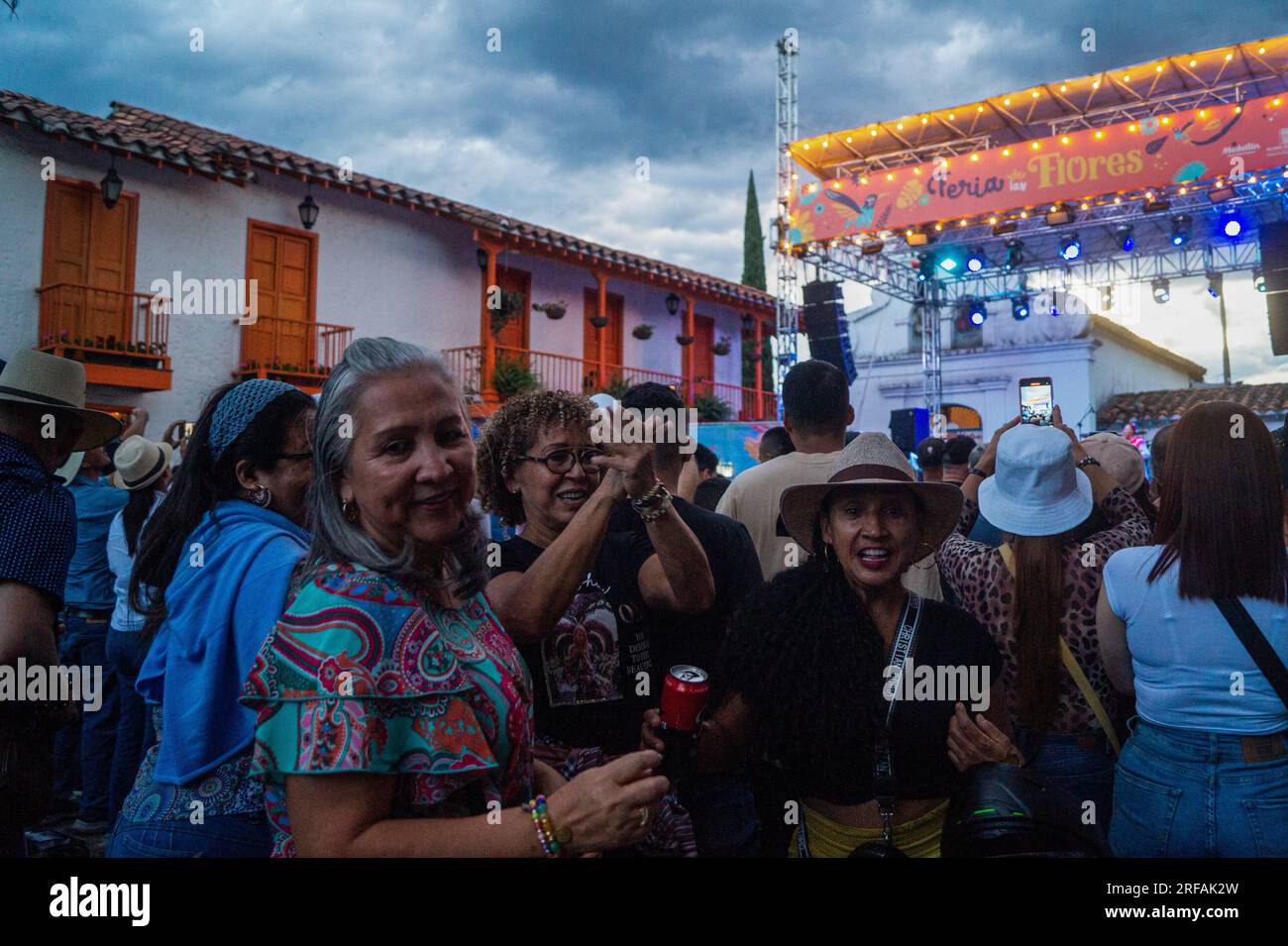Medellin, Colombia. 30th July, 2023. Local artist perform for festival ...