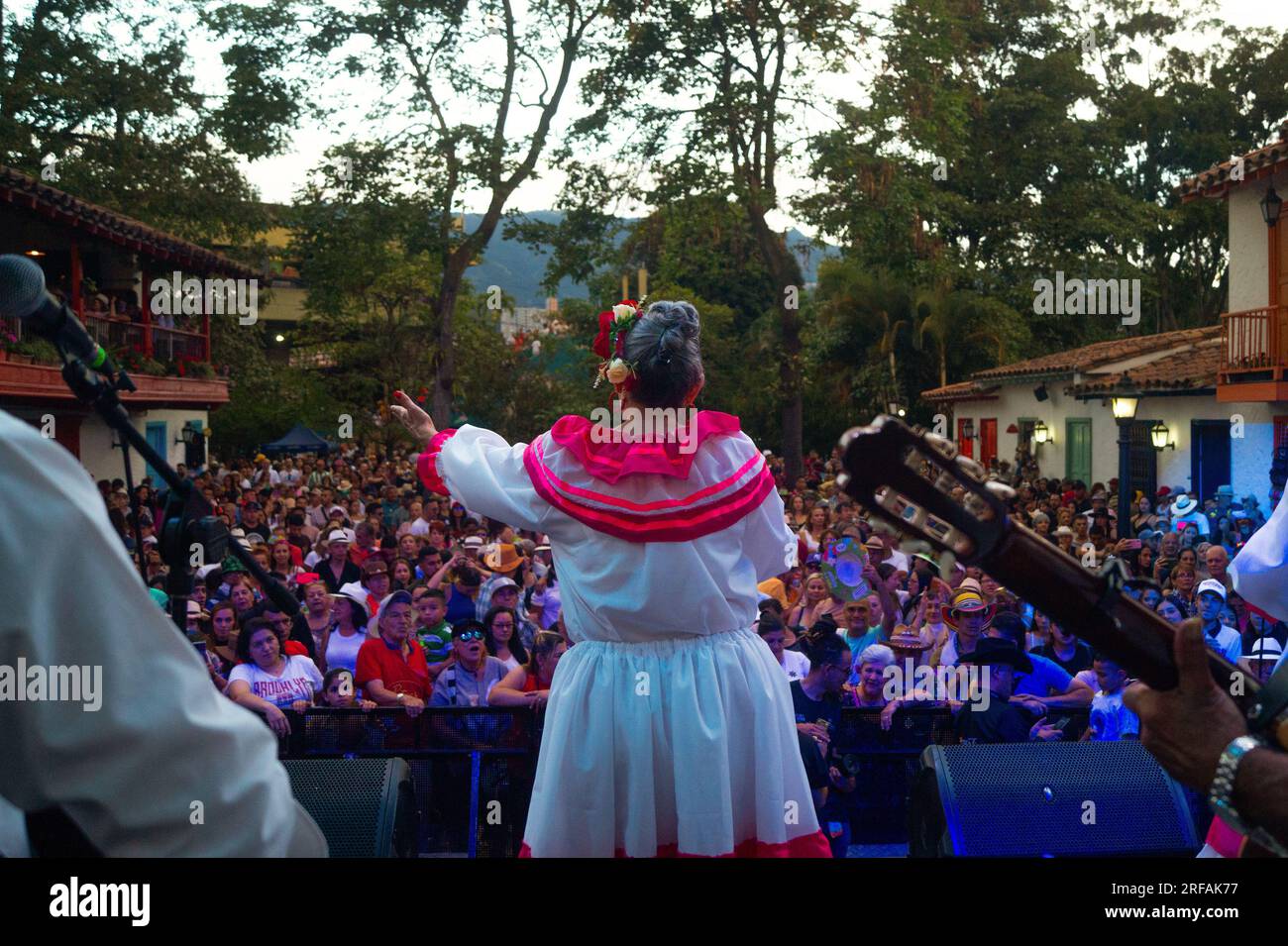 Medellin, Colombia. 30th July, 2023. Local artist perform for festival ...