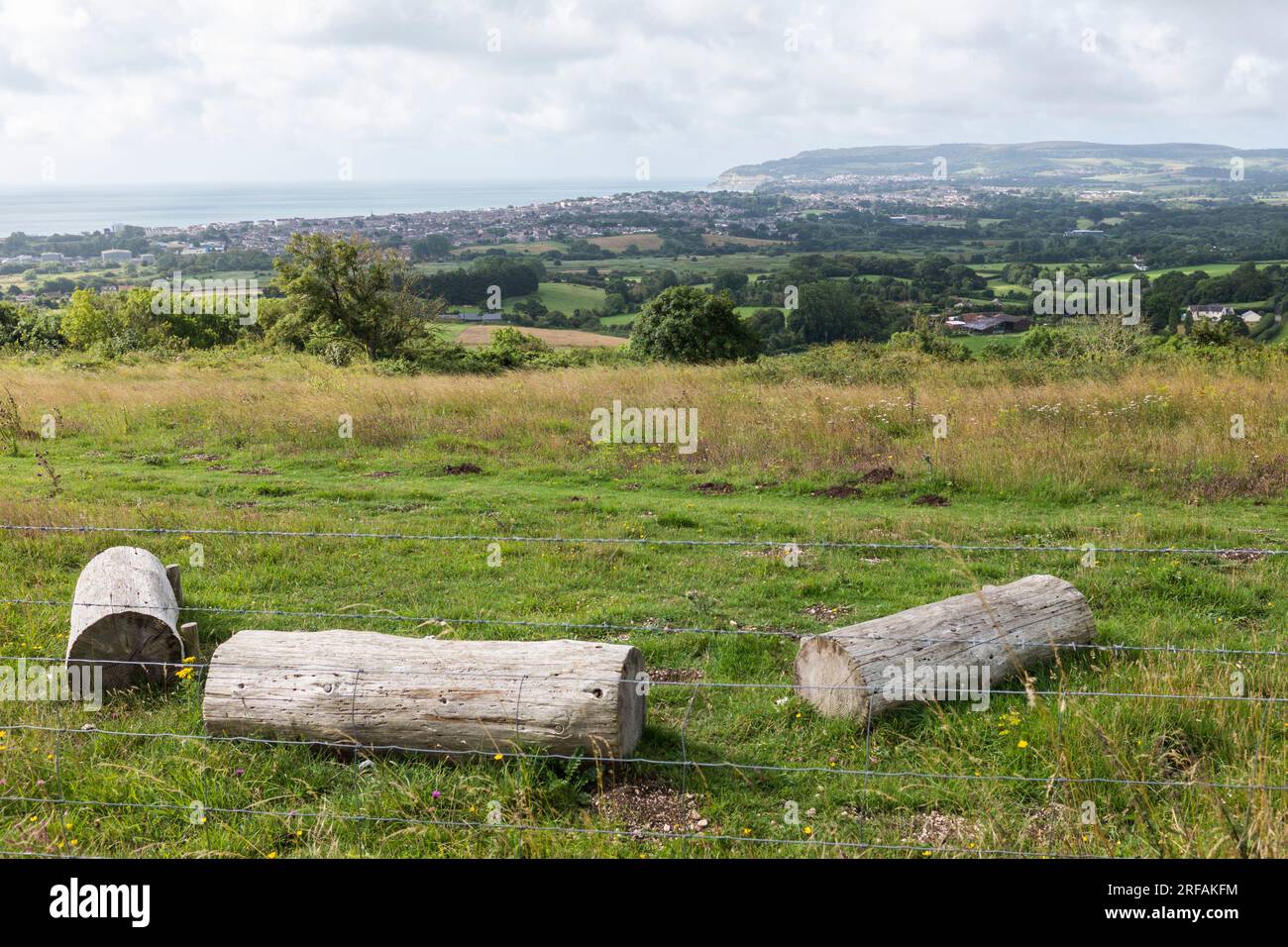 Scenic landscape at Brading Down on the Isle of Wight, England,UK with ...