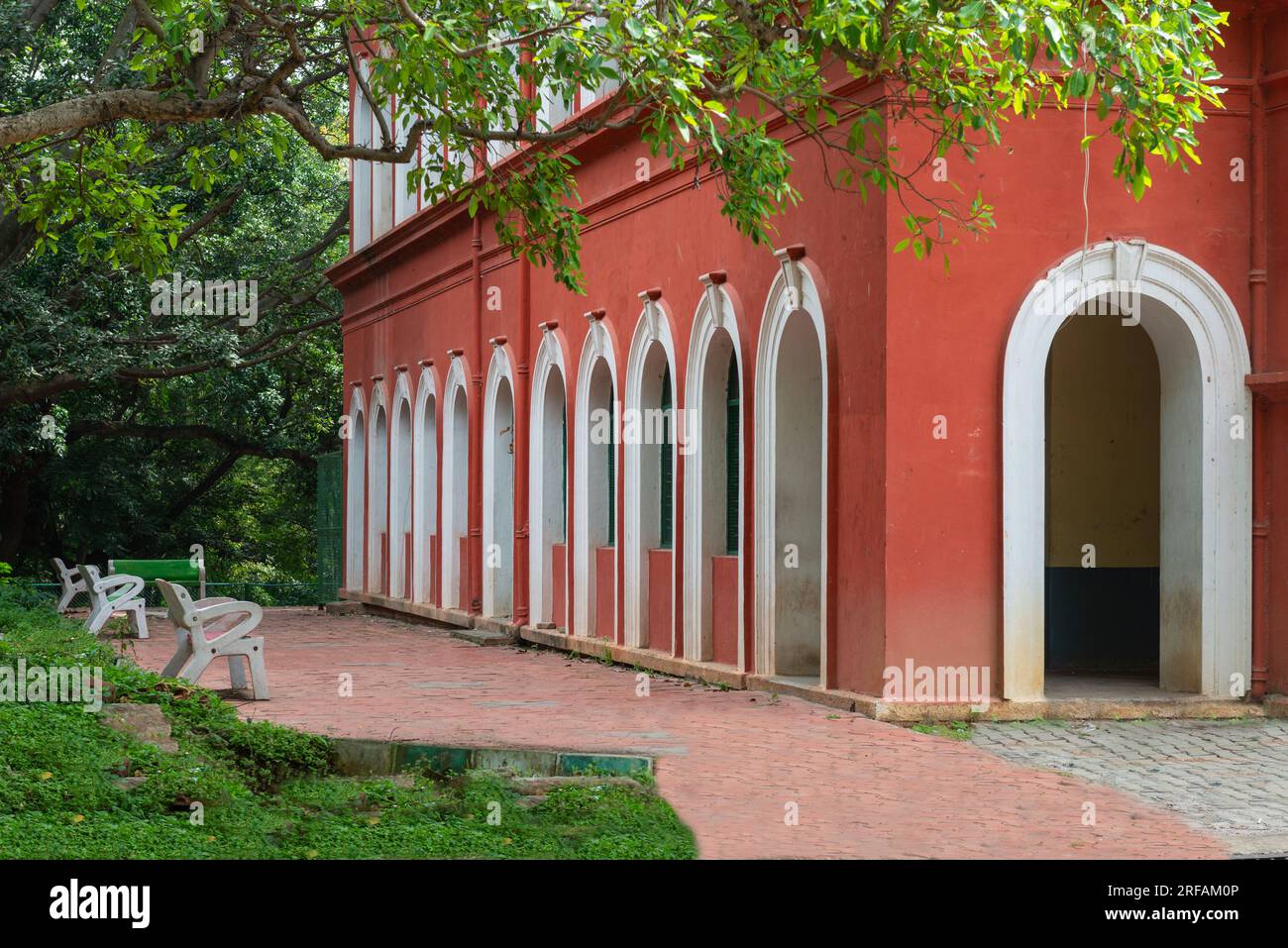 Colonial red coloured buildings in Bangalore or Bengaluru, the IT ...