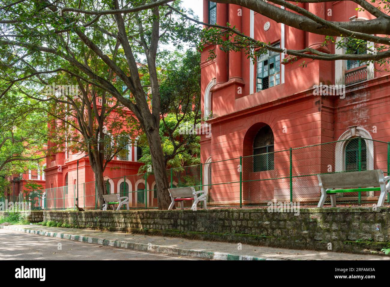 Colonial red coloured buildings in Bangalore or Bengaluru, the IT ...
