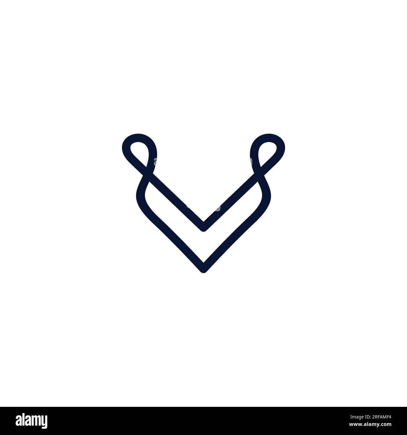 Letter V Line Logo Design V Logo Simple Stock Vector Image And Art Alamy