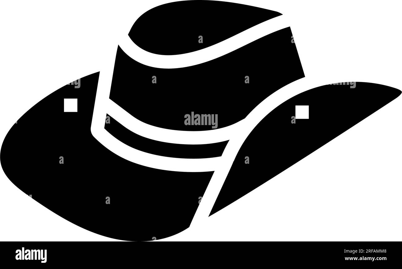 safari hat cap glyph icon vector illustration Stock Vector Image & Art ...