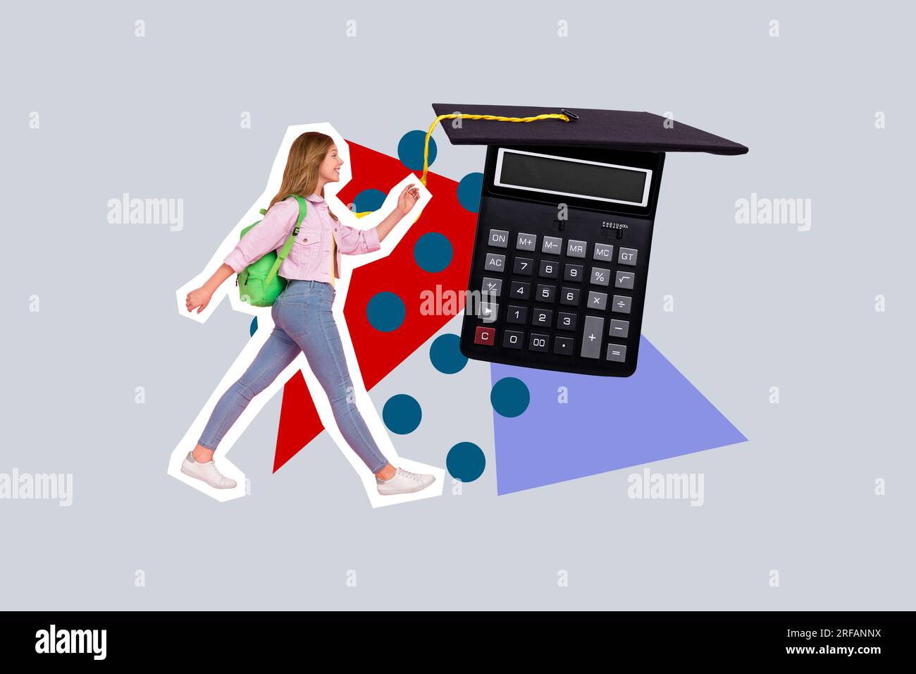 Collage retro sketch image of smiling cool little schoolkid graduate ...