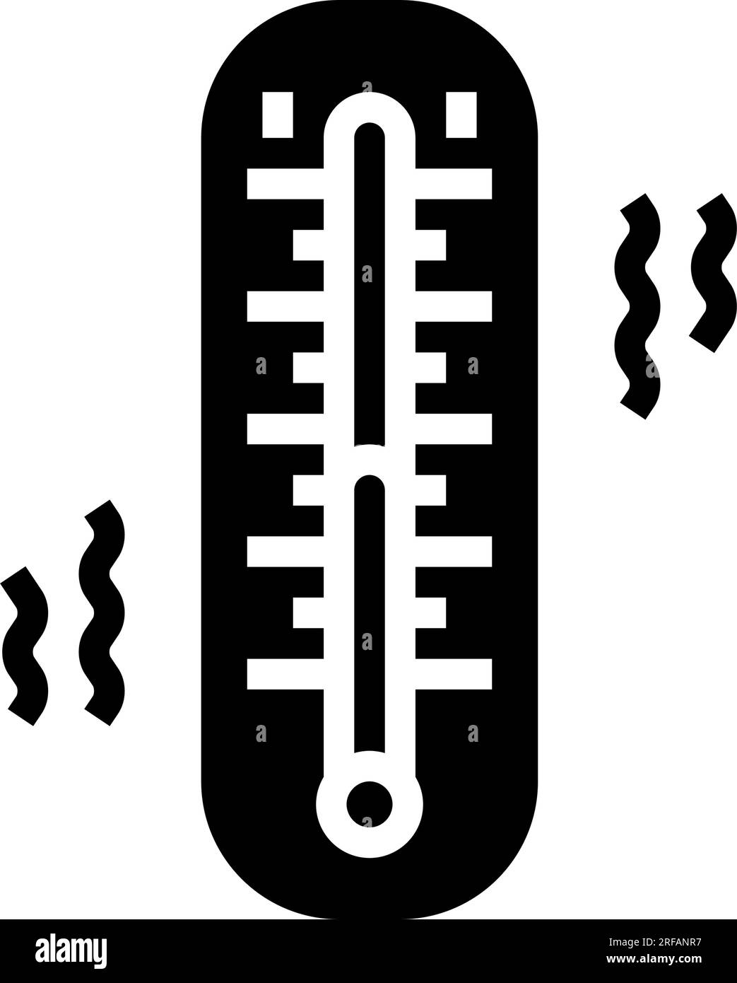 Thermometer icon black monochrome Black and White Stock Photos & Images ...