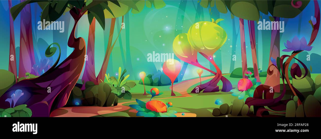 Forest Cartoon Game Background