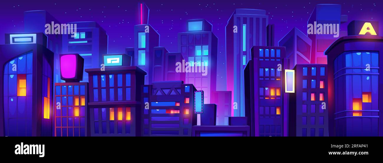 Future City Skyline Night