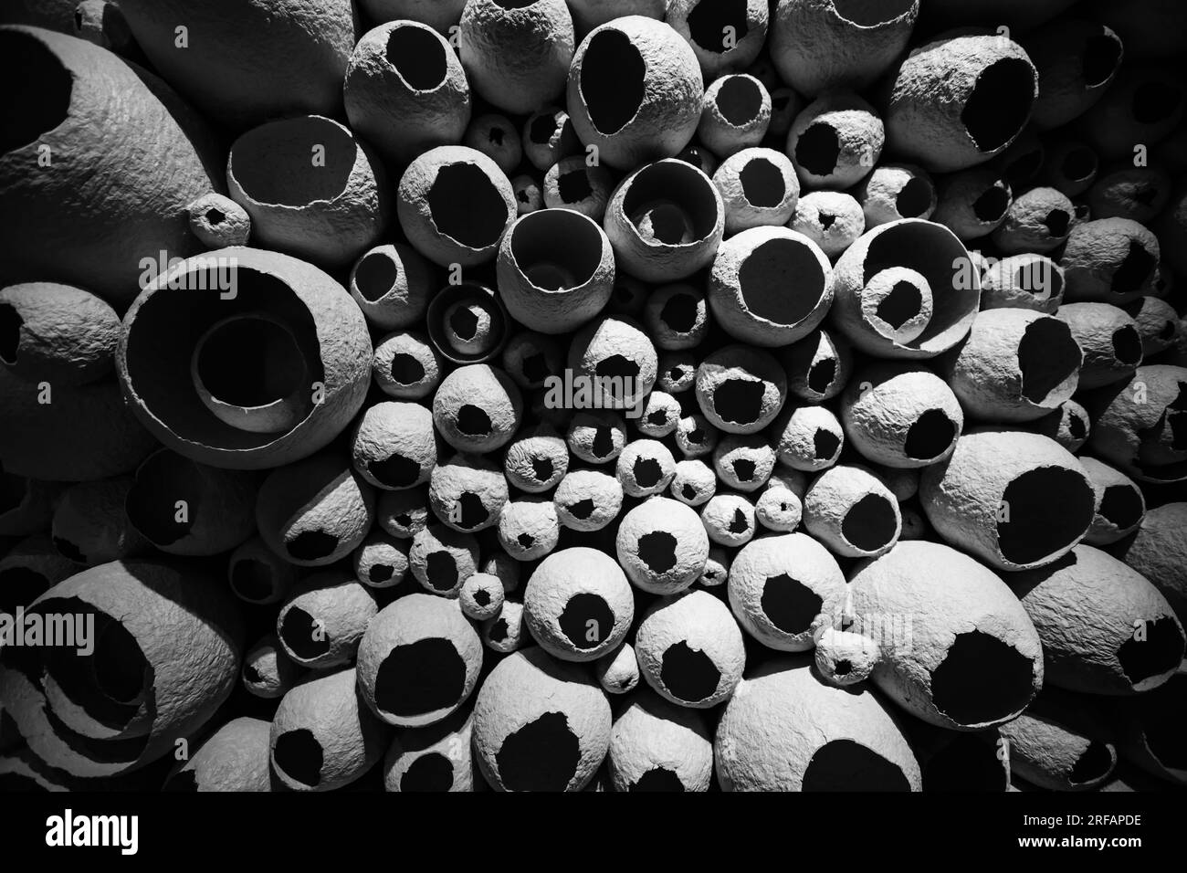 Clay pots decoration, textured background for design purpose Stock ...