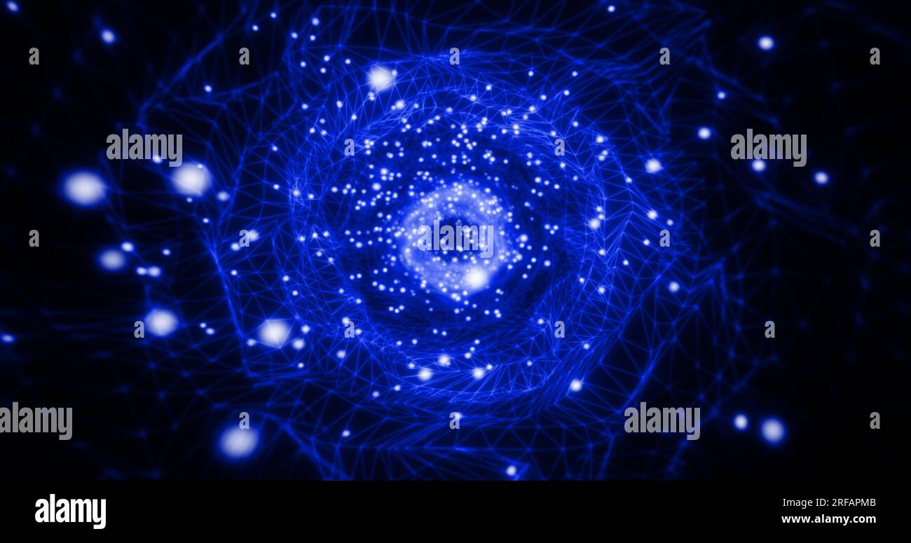 Neon particles tunnel big hi-res stock photography and images - Alamy