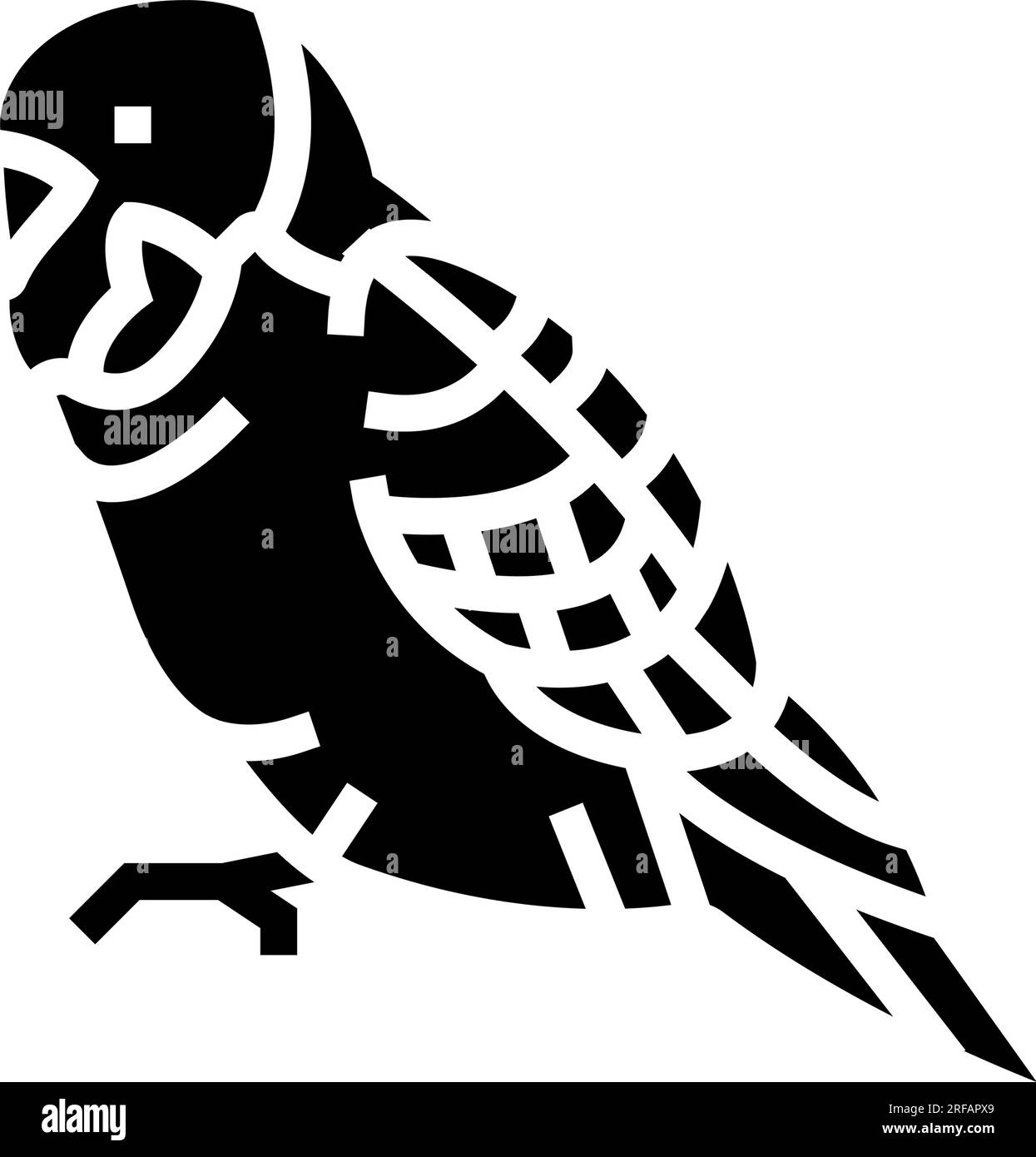 budgerigar parakeet parrot bird glyph icon vector illustration Stock ...