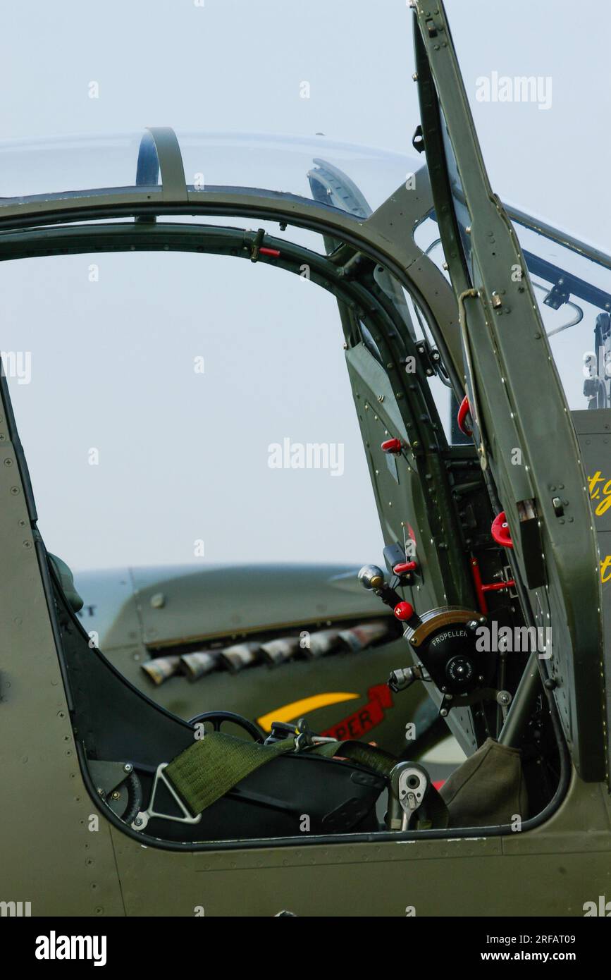 Unique car door style open cockpit door system of the Bell P-39 ...