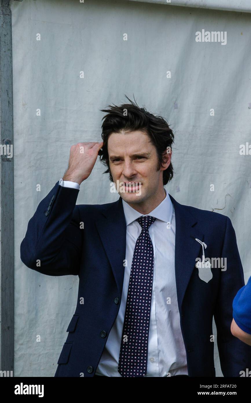 Tom Ward at Duxford, Cambridgeshire, UK, waiting for a flight in a ...