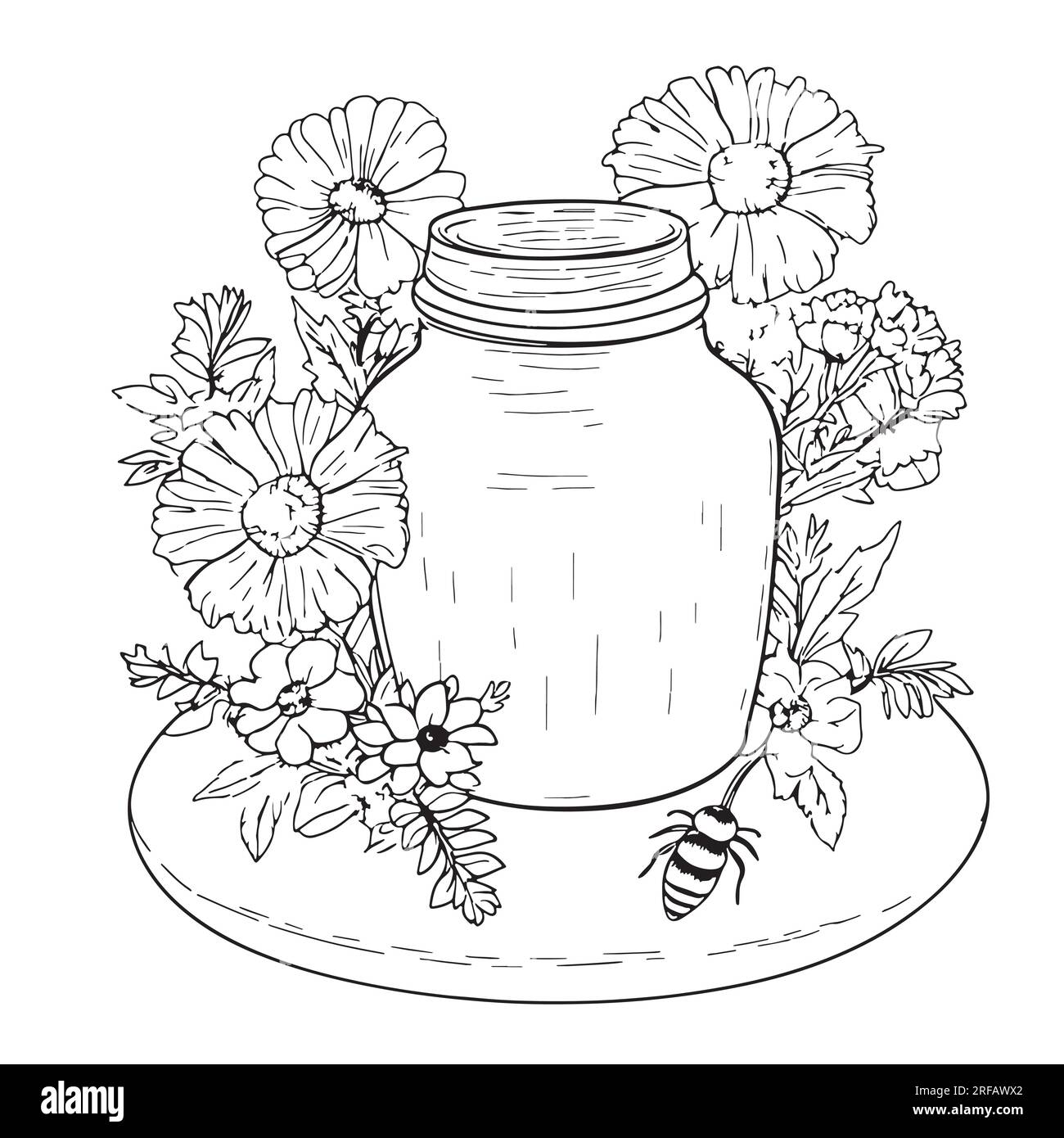 Mason Jar Coloring Page