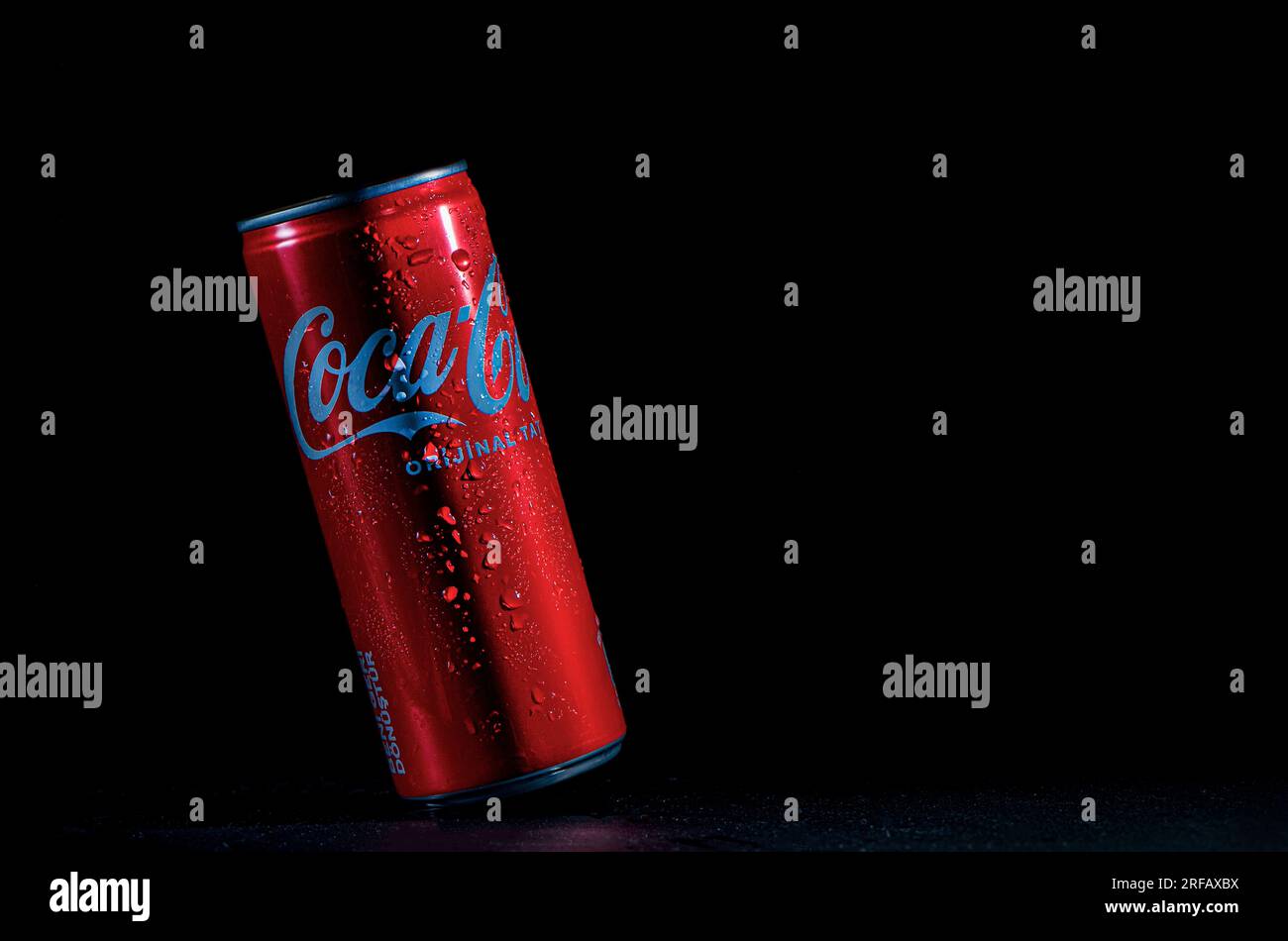 The Coca Cola drink abstract photography, close up, isolated, indoor ...