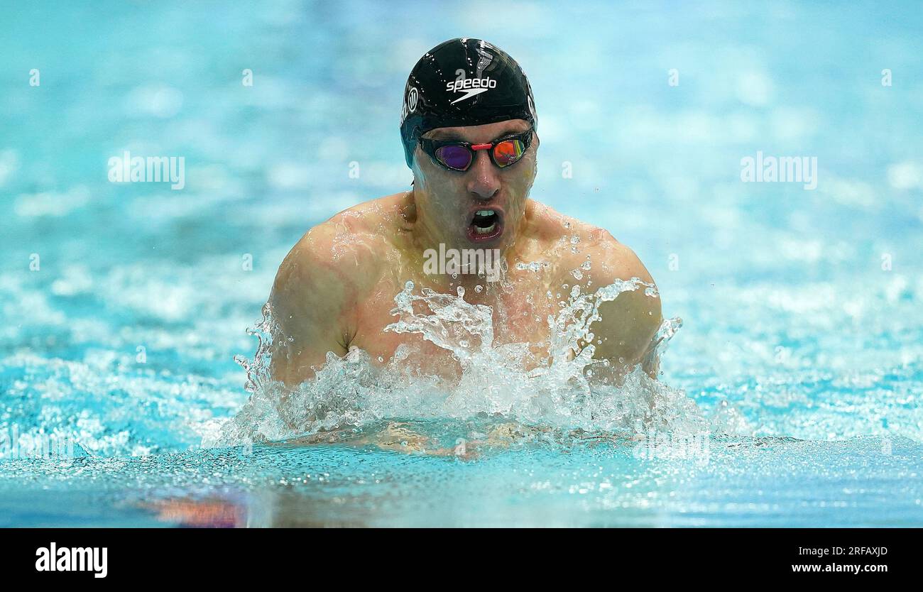 Great Britain's Scott Quin in action during heat 2 of the Men's 100m ...