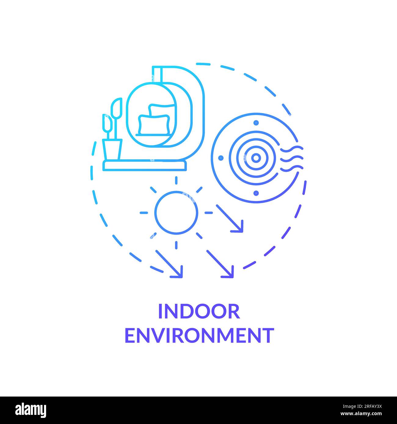 2D gradient indoor environment line icon concept Stock Vector Image & Art - Alamy
