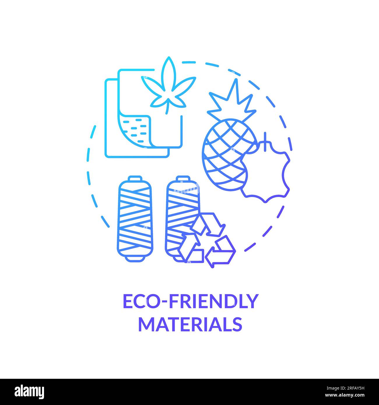 2D gradient eco friendly materials line icon concept Stock Vector Image & Art - Alamy