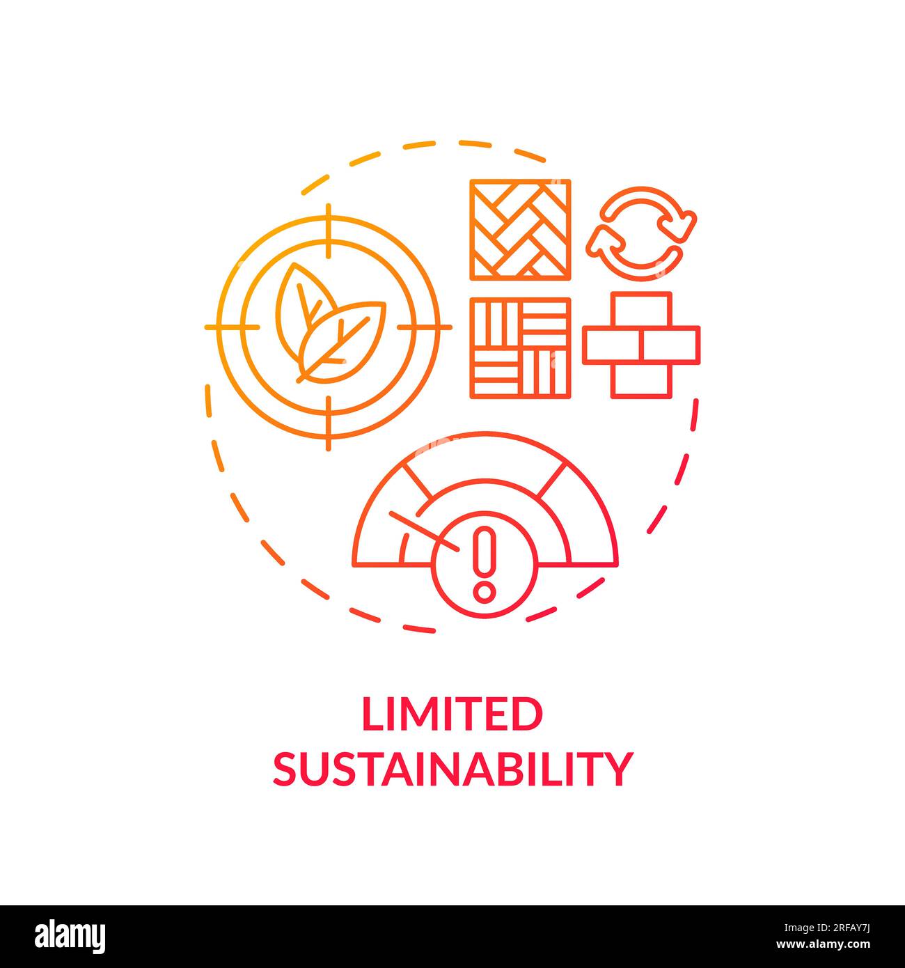 2D gradient limited sustainability line icon concept Stock Vector Image ...