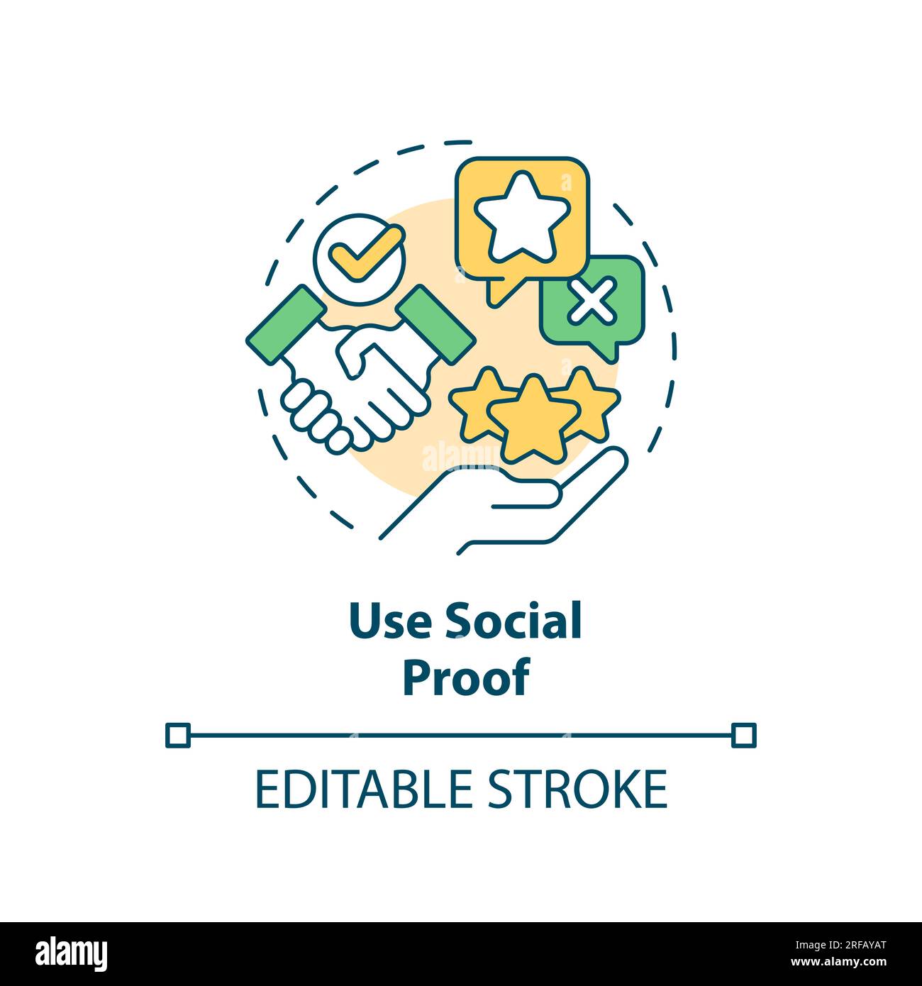 Use social proof multi color concept icon Stock Vector Image & Art - Alamy