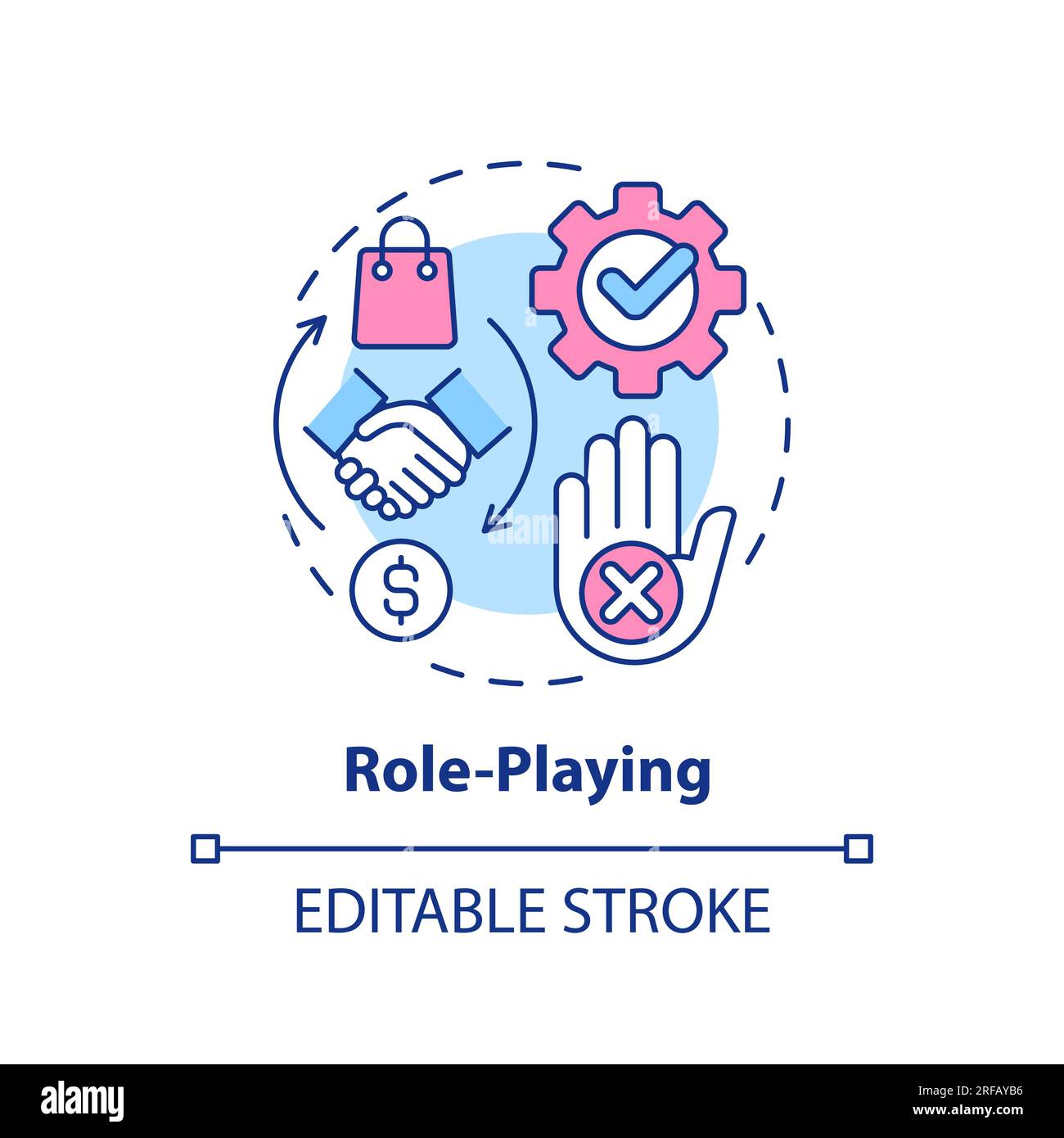 Role playing multi color concept icon Stock Vector Image & Art - Alamy