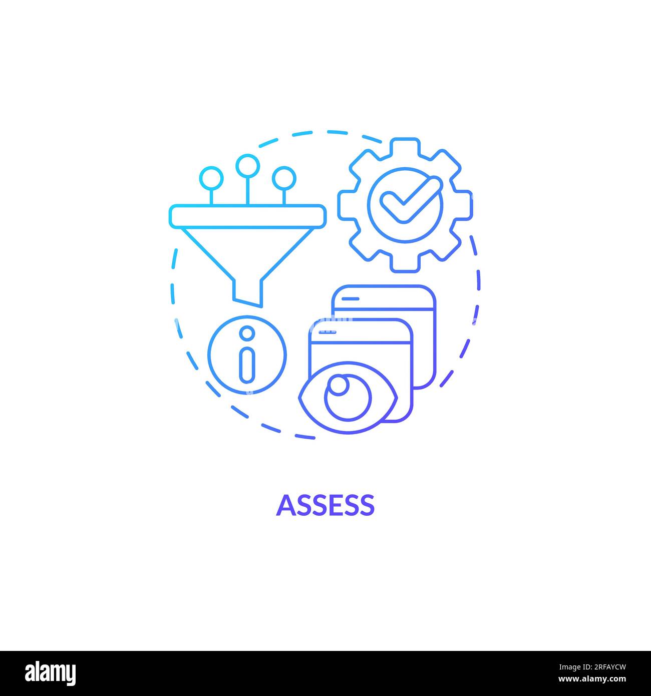 2D gradient assess linear icon concept Stock Vector Image & Art - Alamy