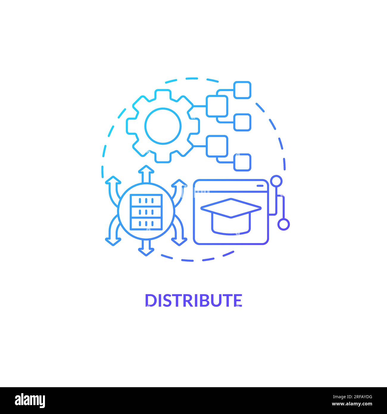 Distribute data Stock Vector Images - Alamy