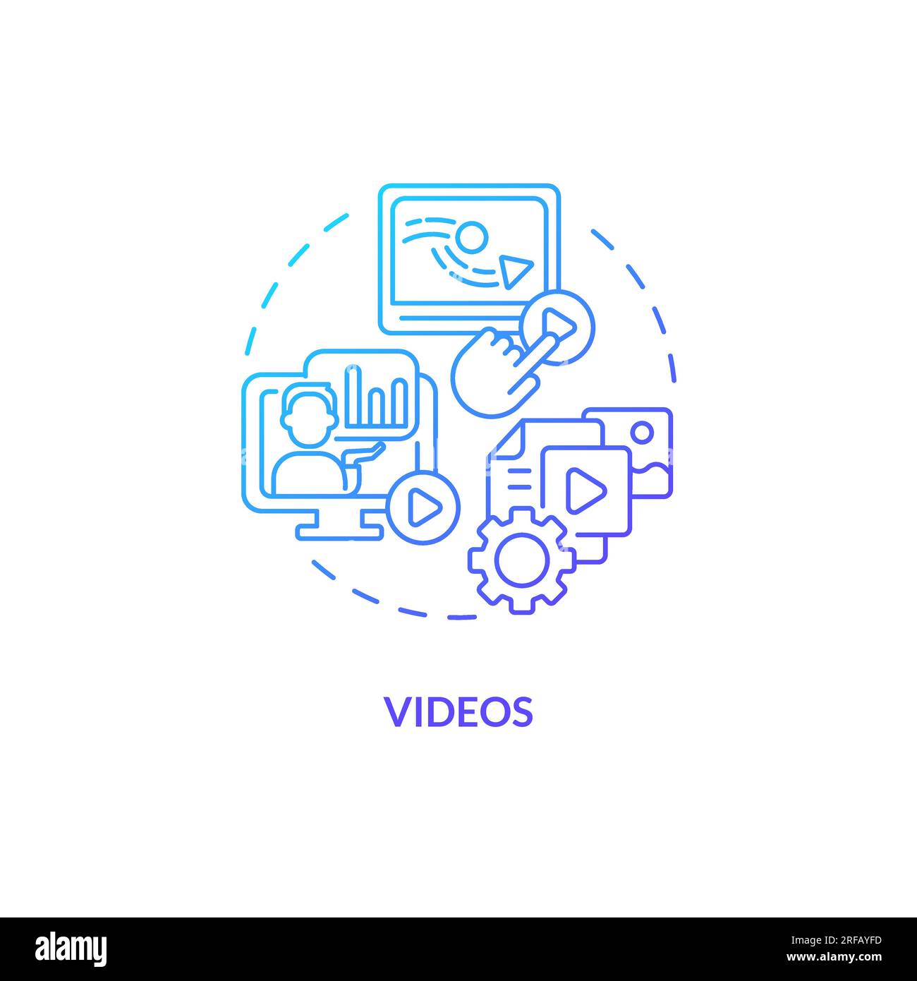 2D gradient videos linear icon concept Stock Vector Image & Art - Alamy