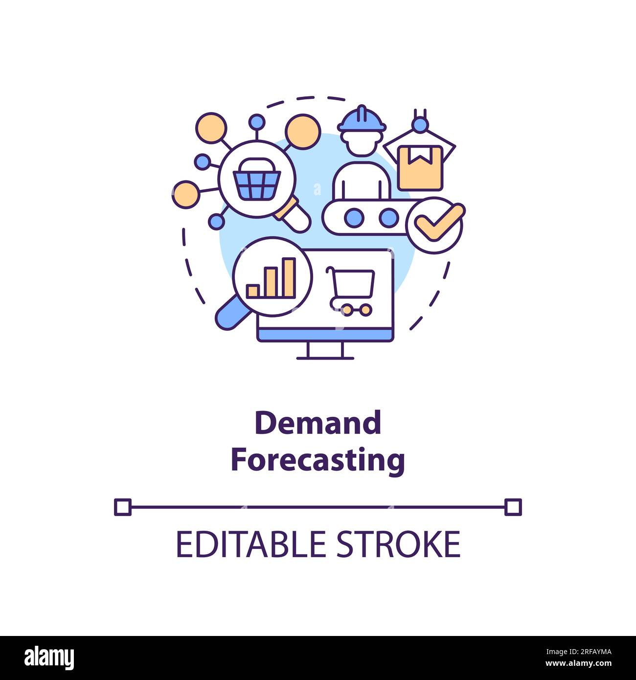 Demand forecasting Stock Vector Images - Alamy