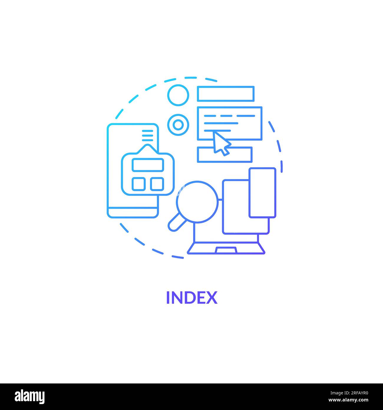 2D gradient index linear icon concept Stock Vector Image & Art - Alamy