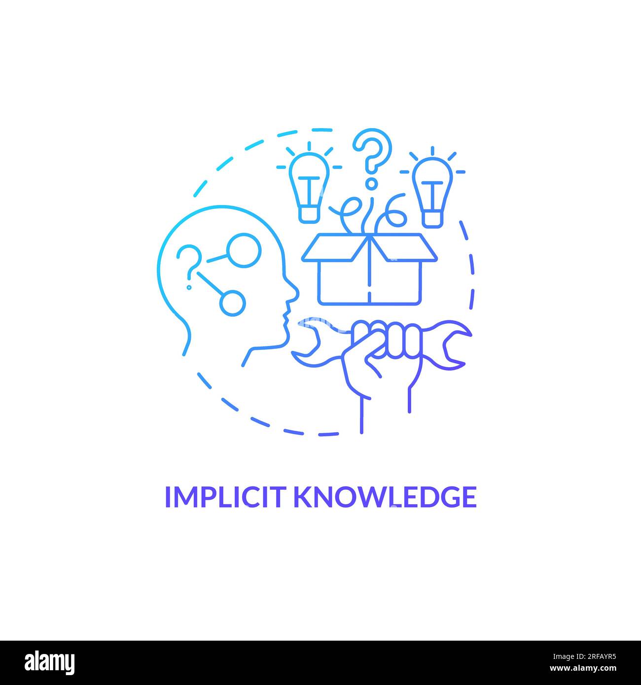 2D gradient implicit knowledge linear icon concept Stock Vector Image ... 2D gradient implicit knowledge linear icon concept Stock Vector Image ...