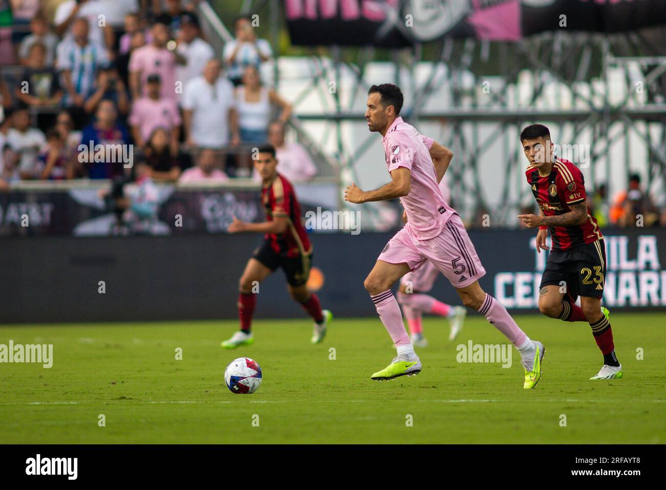 Sergio Busquets of Inter Miami CF vs Atlanta 7-25-23 Leagues Cup Stock ...