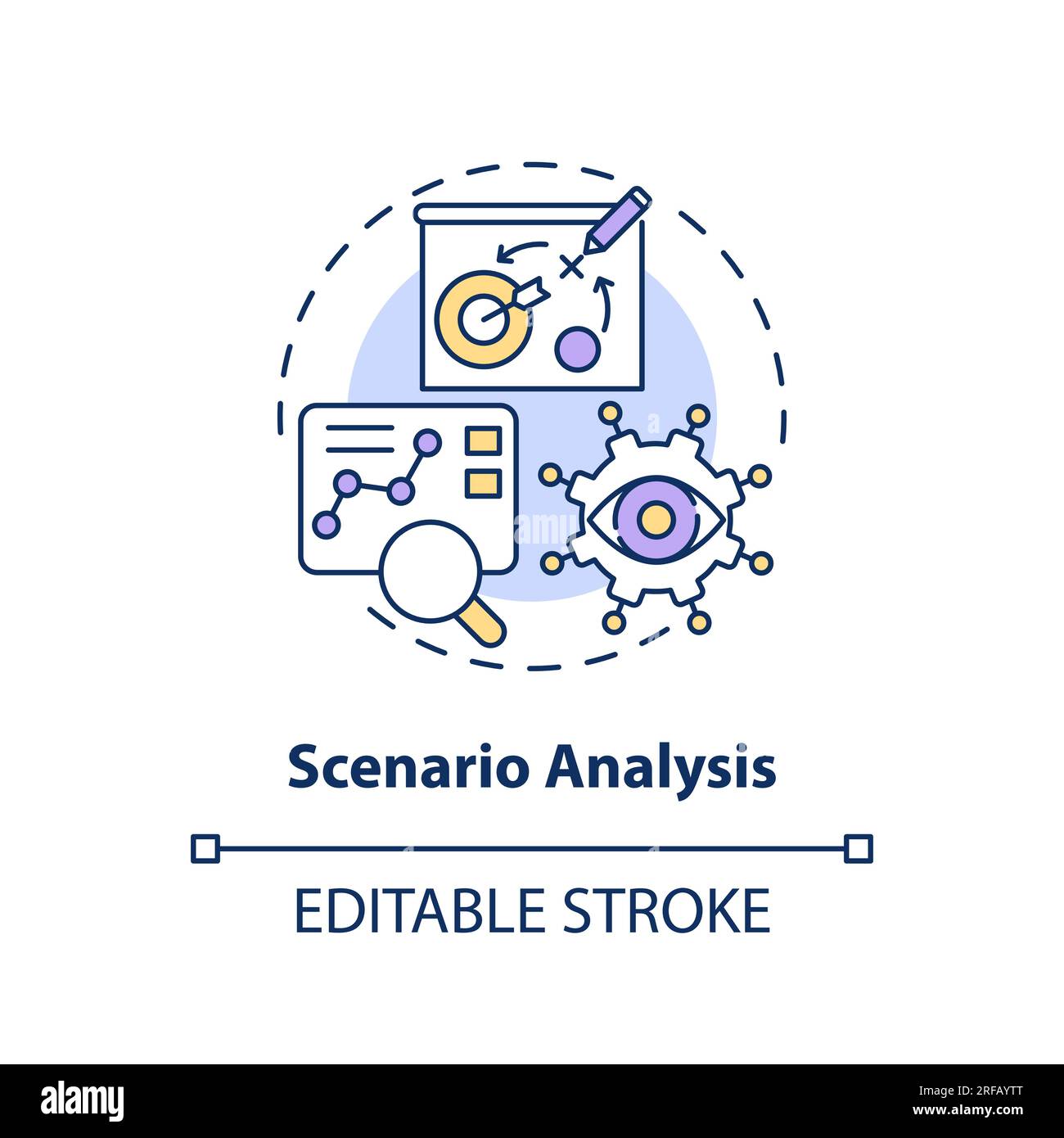 2D customizable scenario analysis line icon concept Stock Vector Image ... 2D customizable scenario analysis line icon concept Stock Vector Image ...
