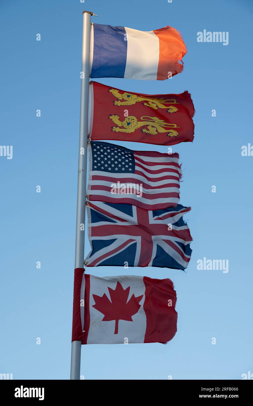 Flags of the Allies of the Second World War and Normandy flag Stock ...