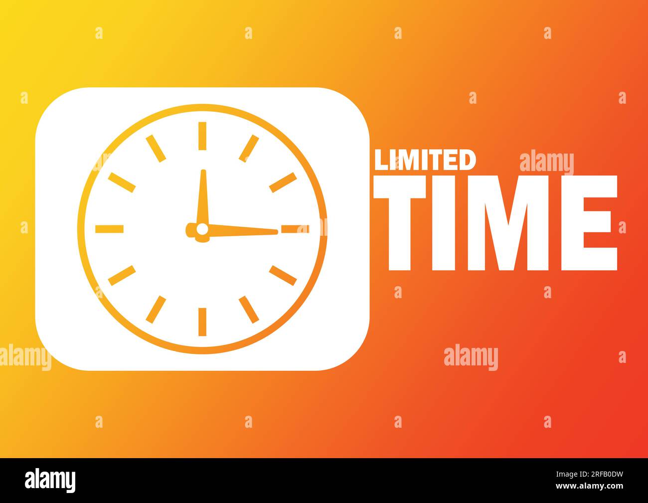 Limited Time design over orange and yellow background, Vector ...