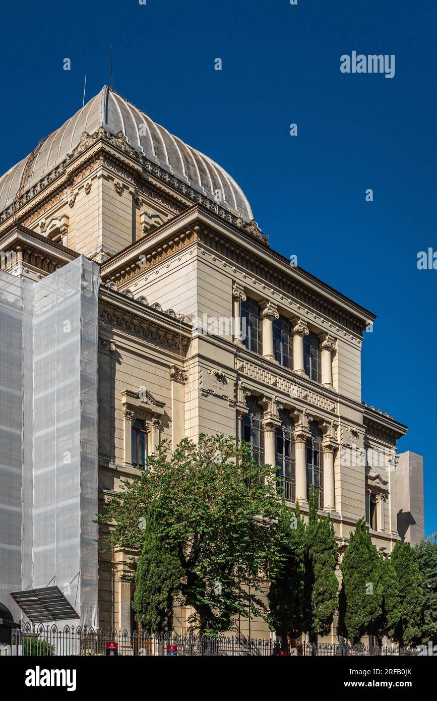 Major Temple in Rome, Italy with sunny sky and scaffolding Stock Photo ...