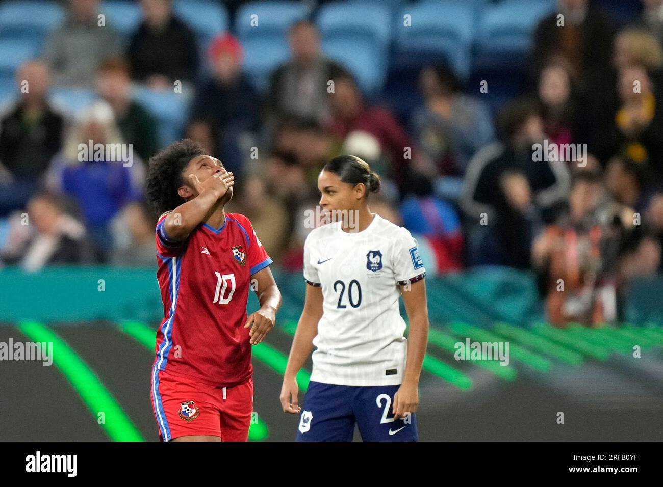 Panama's Marta Cox celebrates after scoring her side's opening goal ...