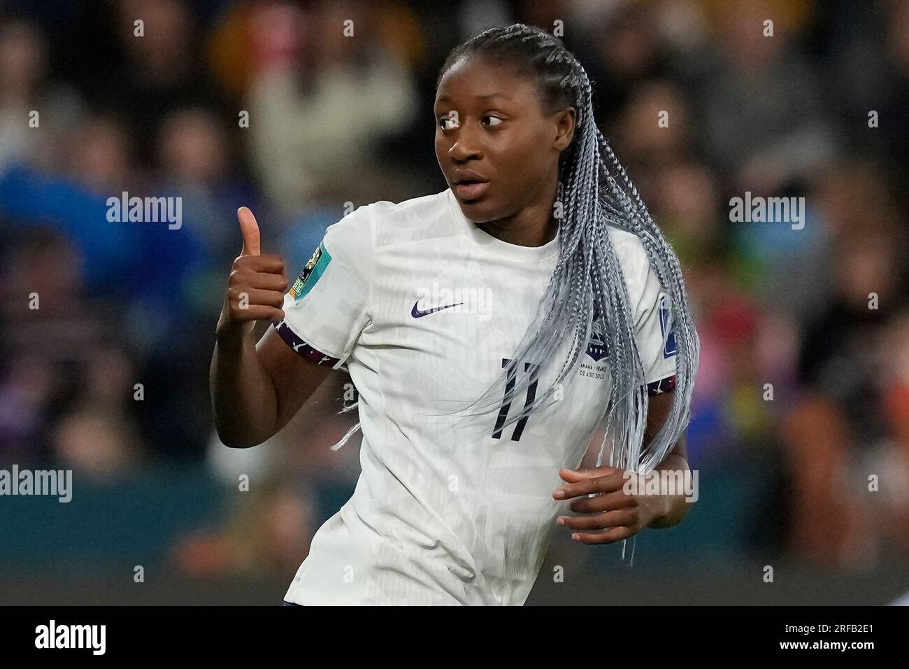 France's Kadidiatou Diani celebrates after scoring her side's second ...
