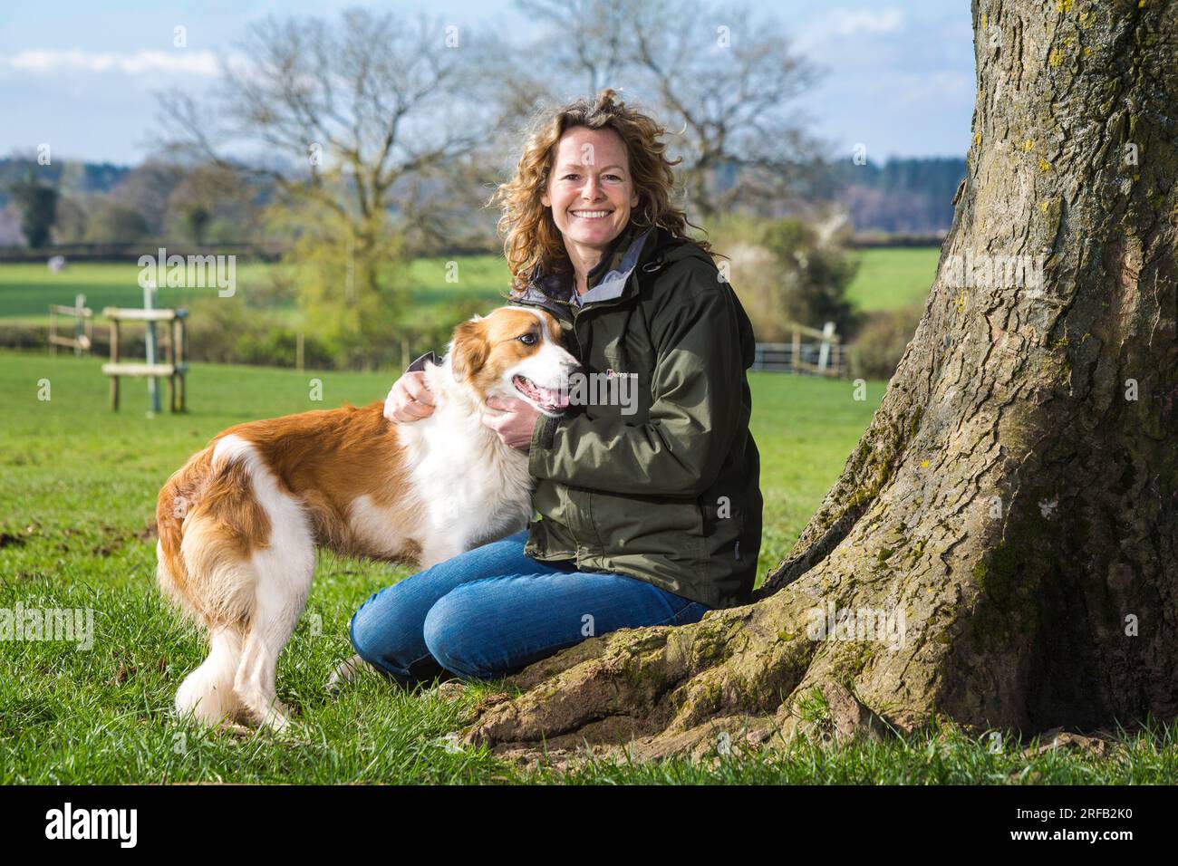 Portrait of TV presenter and farmer Kate Humble on her farm Stock Photo ...