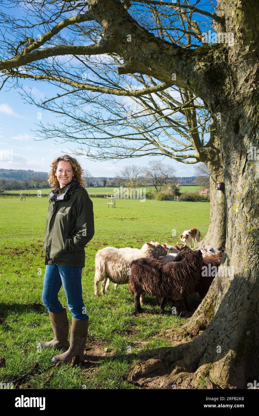 Portrait of TV presenter and farmer Kate Humble on her farm Stock Photo ...