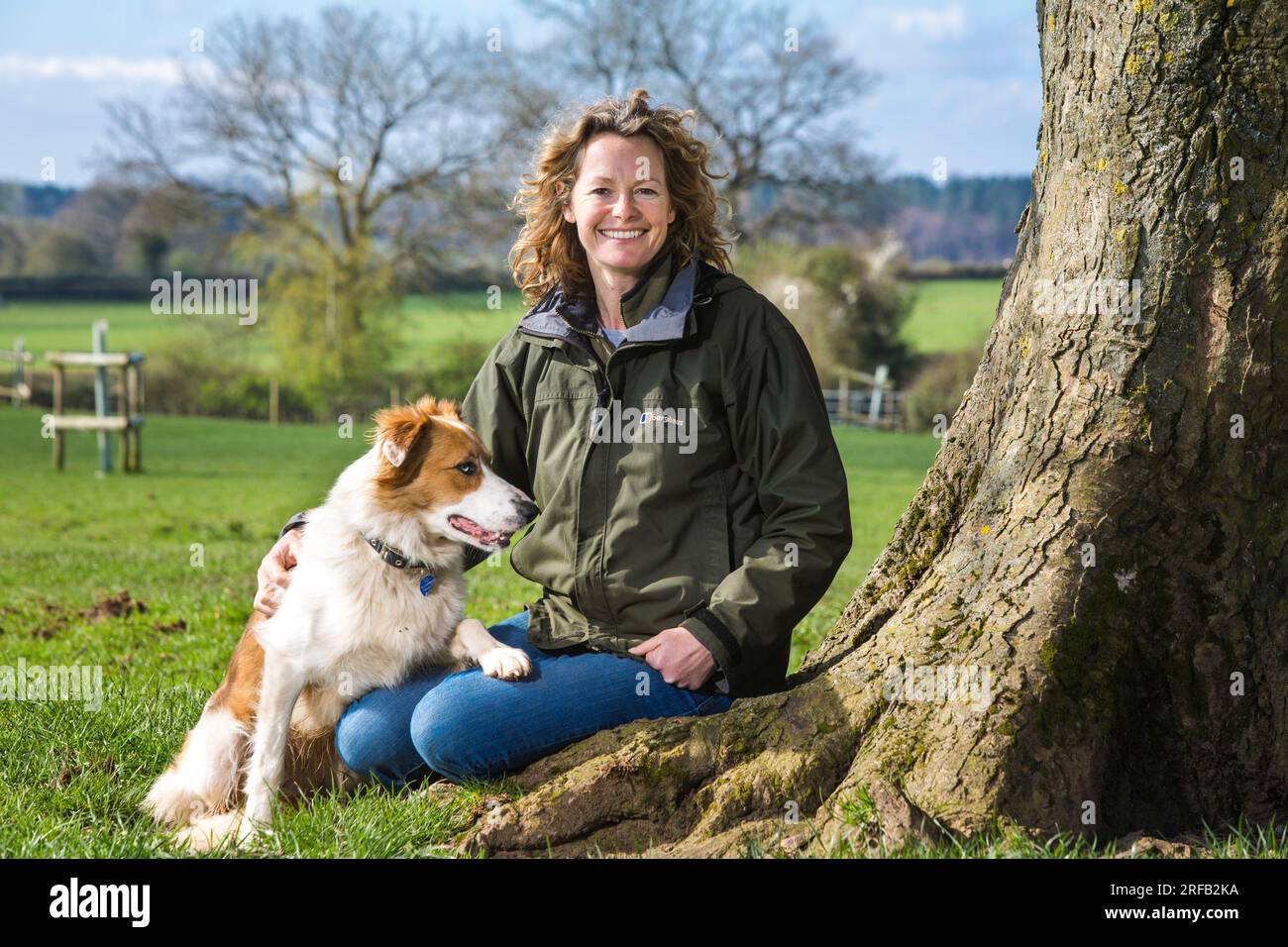 Portrait of TV presenter and farmer Kate Humble on her farm Stock Photo ...