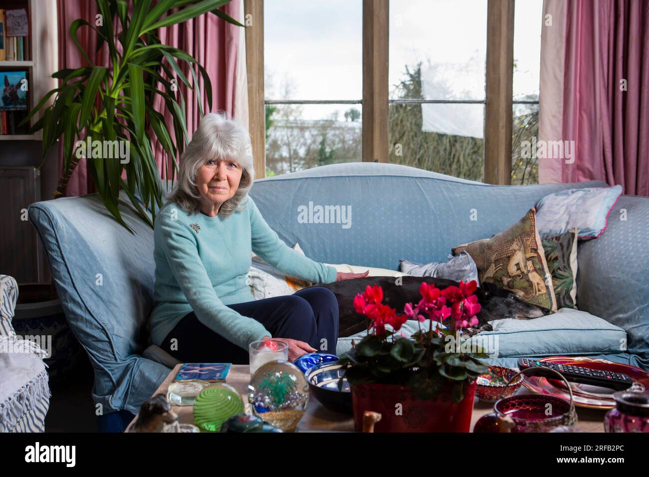 Portrait of author Jilly Cooper at her home in Gloucestershire, she was ...