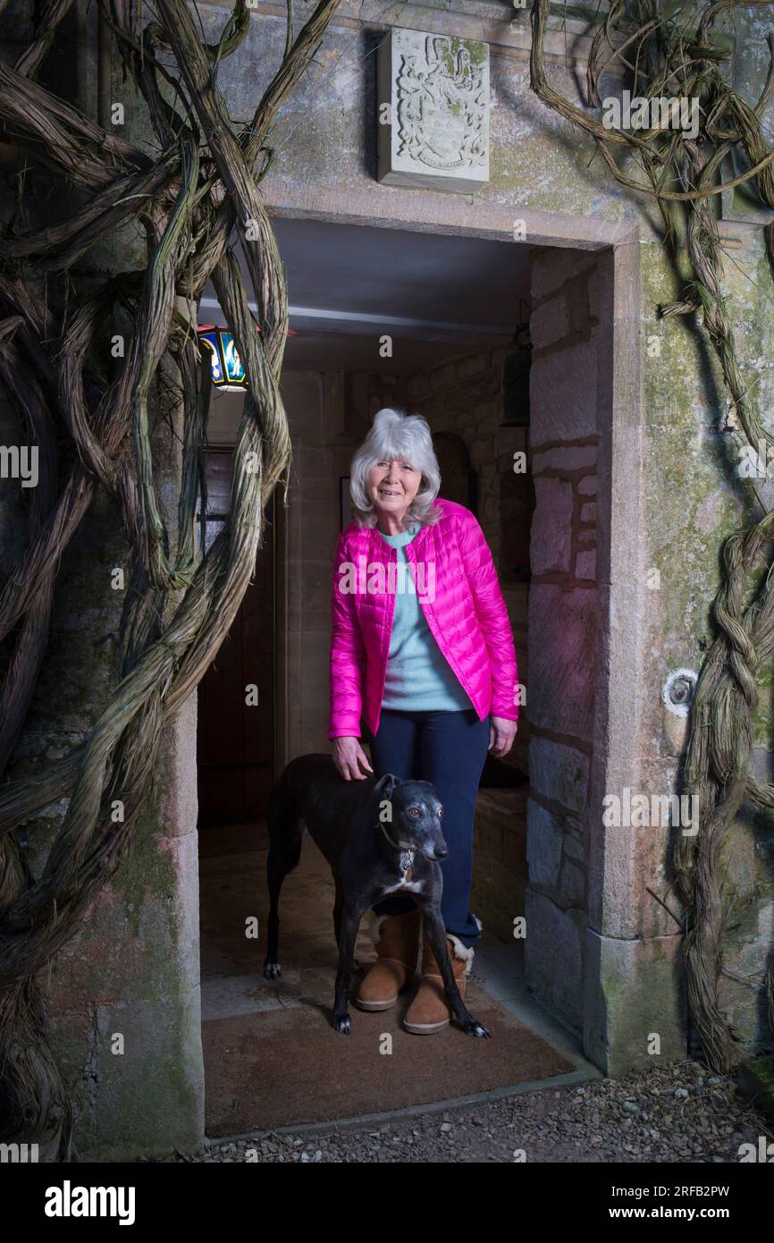 Portrait of author Jilly Cooper at her home in Gloucestershire, she was ...