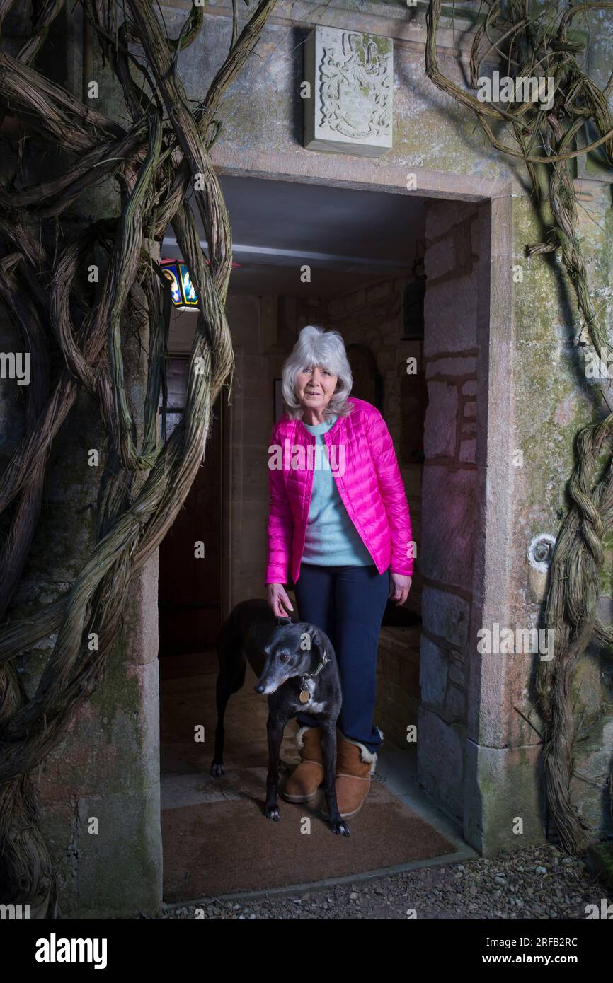 Portrait of author Jilly Cooper at her home in Gloucestershire, she was ...
