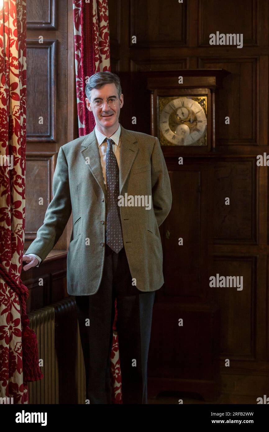 Portrait of conservative MP, parlimentarian adn business man Jacob Rees ...