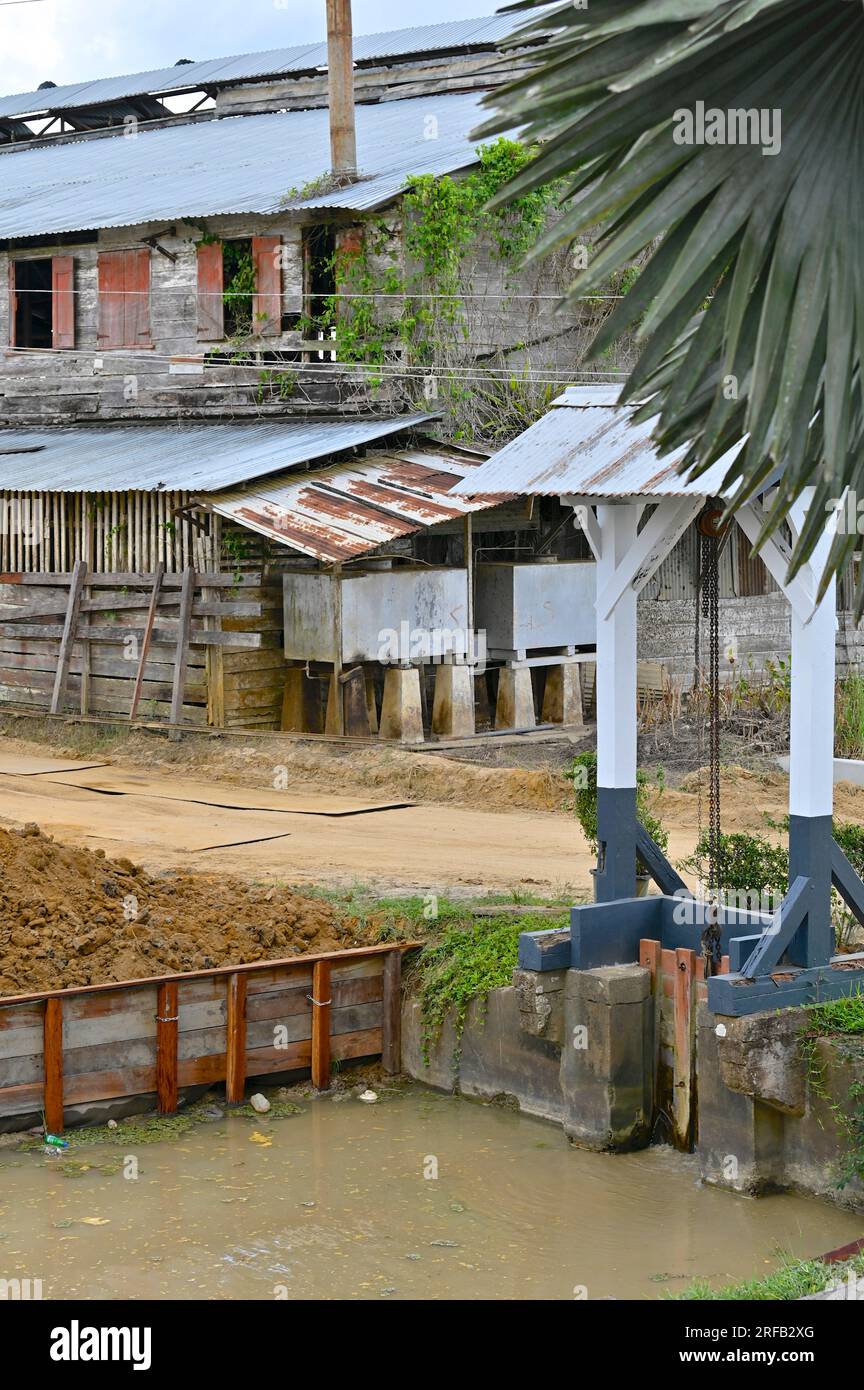 Abandoned coffee factory on Peperpot, one of the oldest plantations of ...
