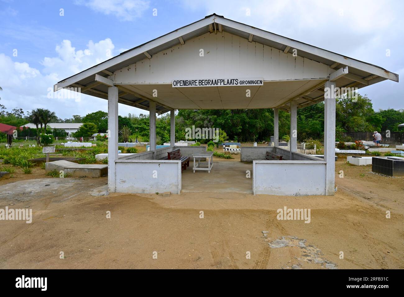 Public cemetery of Groningen, Saramacca District in Suriname Stock ...