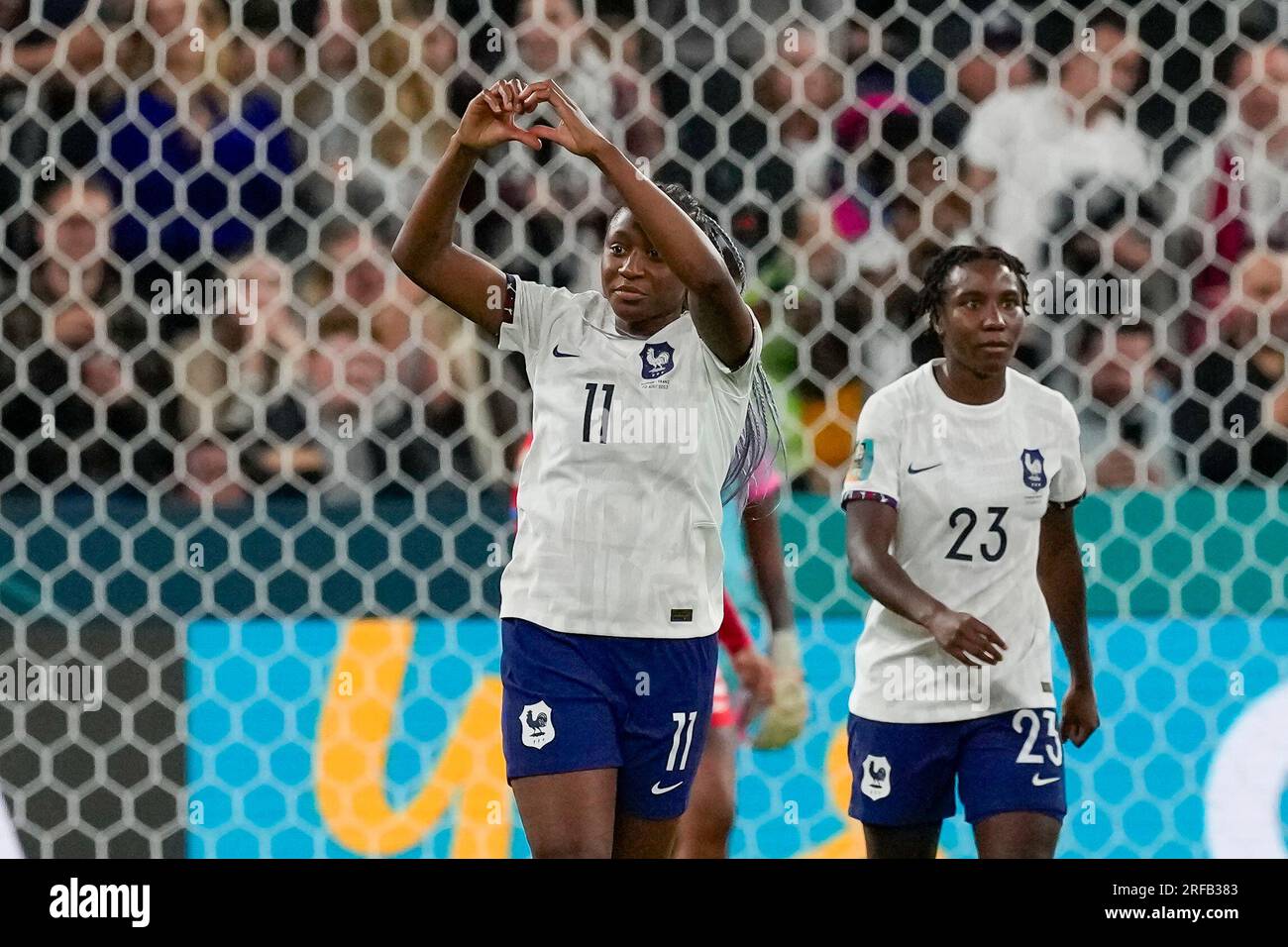France's Kadidiatou Diani celebrates after scoring her side's third ...