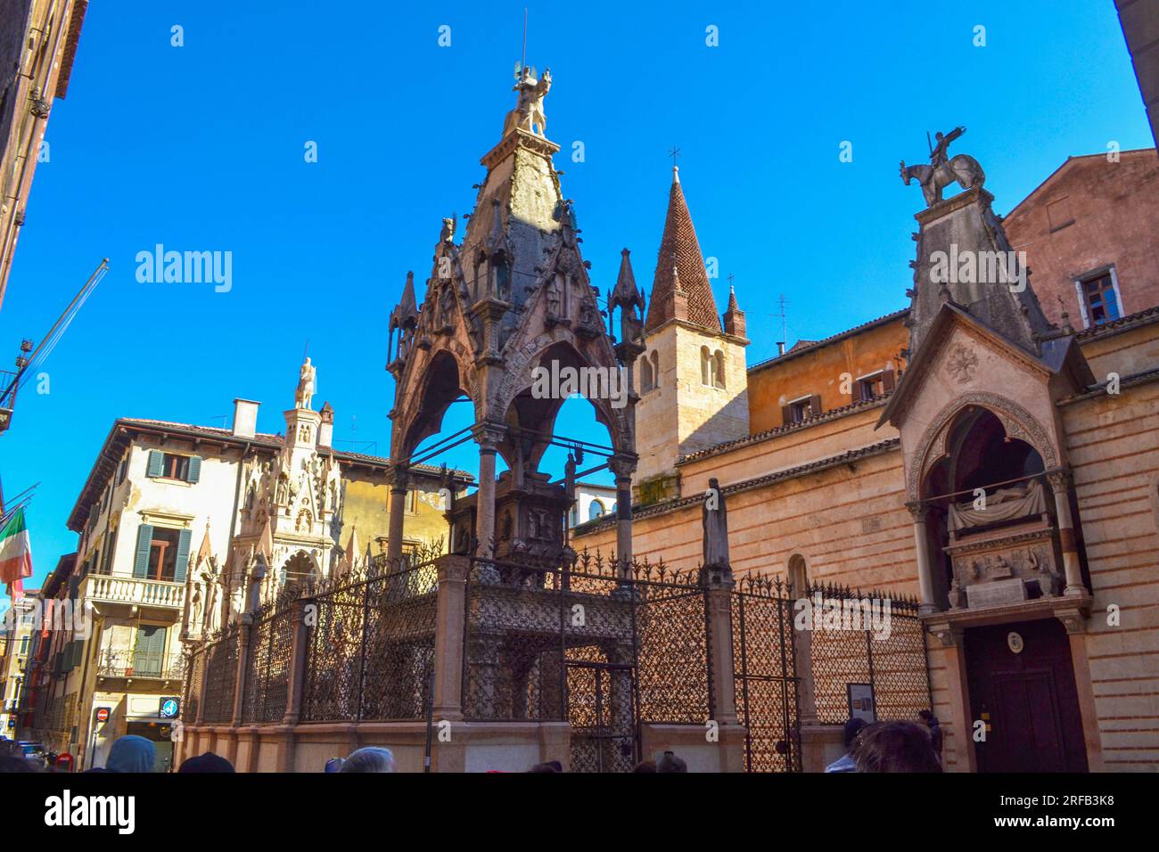 View of Scaliger Tombs-Arche Scaligere-Elaborate raised tombs for the ...