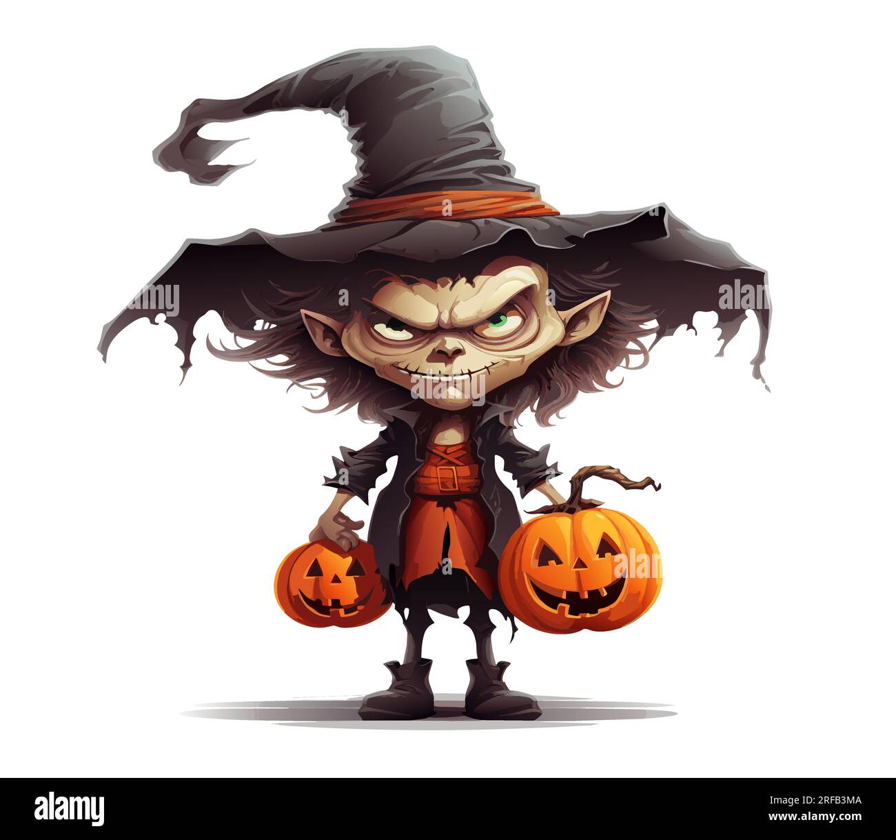 vector halloween skeleton man with grey hair. smiling jack o lantern ...