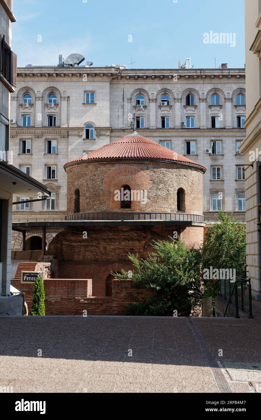 The Church of Saint George aka Saint George Rotunda with Serdica ruins on a summers evening ...